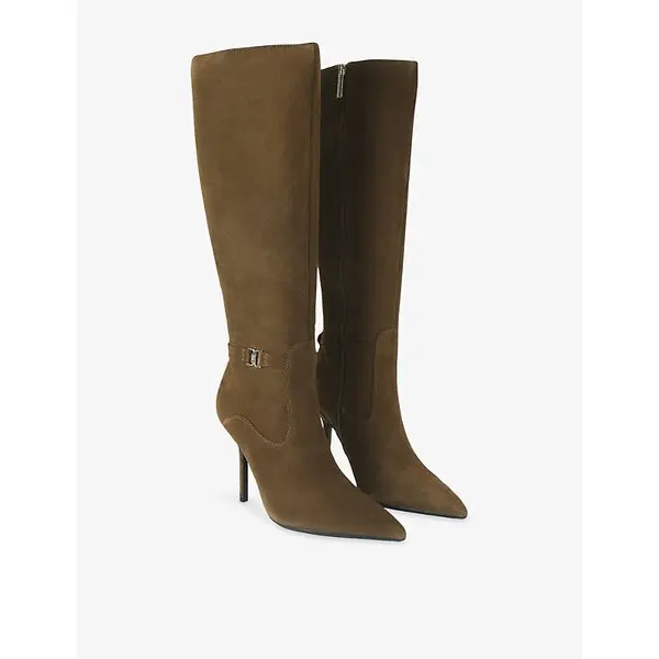 Kurt Geiger Heeled Suede Knee-high Boots