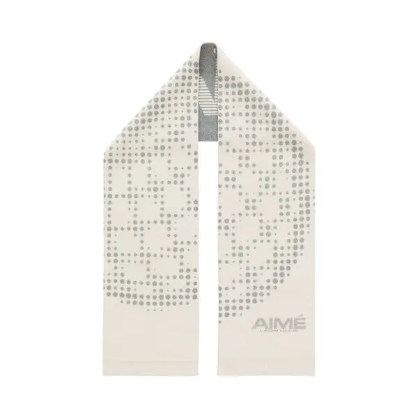 Aimé Leon Dore X New Balance Geo Print Wool Scarf Birch - Silver