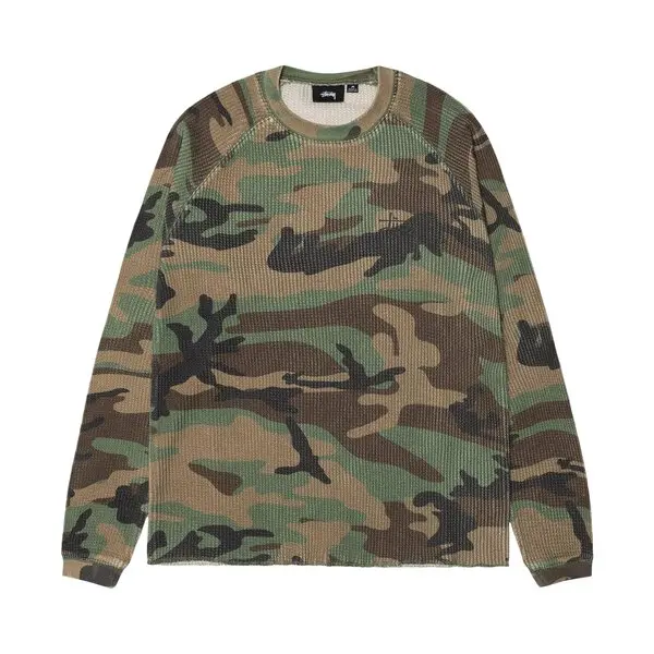 StÜssy Basic Thermal In Woodland Camo