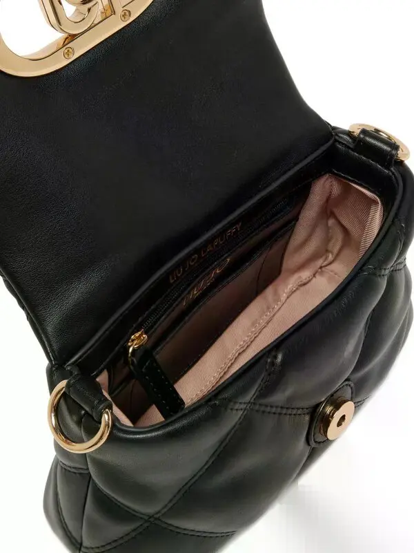 Liu Jo Quilted Shoulder Bag With Chain Strap - Black