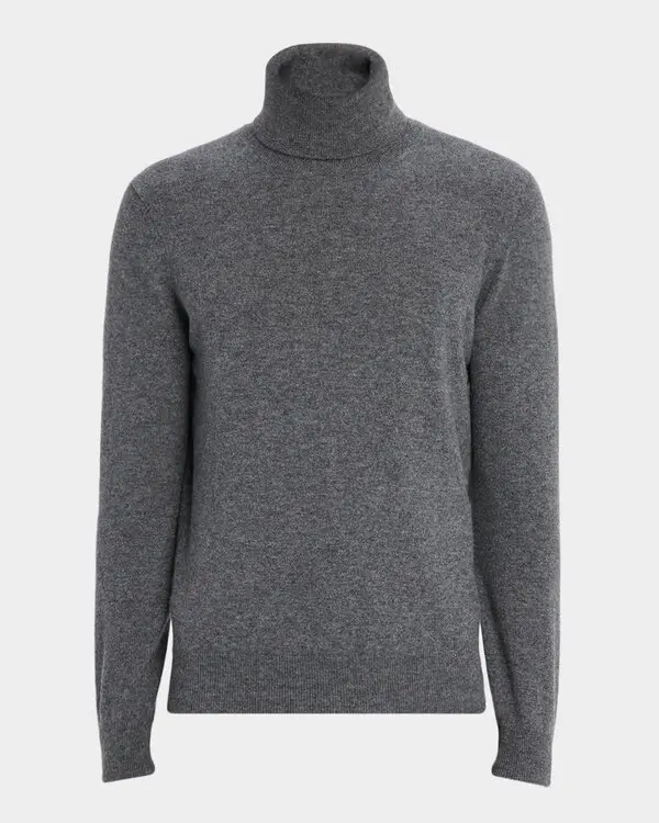 Neiman Marcus Cashmere Turtleneck Pullover Sweater - Flannel
