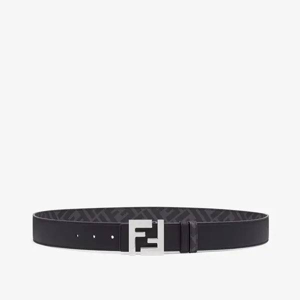 Fendi Ff Squared Reversible Belt - Black