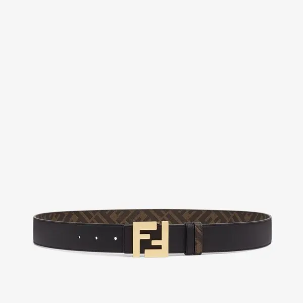 Fendi Ff Squared Reversible Belt - Black