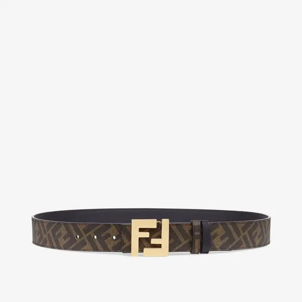 Fendi Ff Squared Reversible Belt - Black