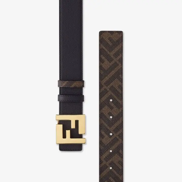 Fendi Ff Squared Reversible Belt - Black