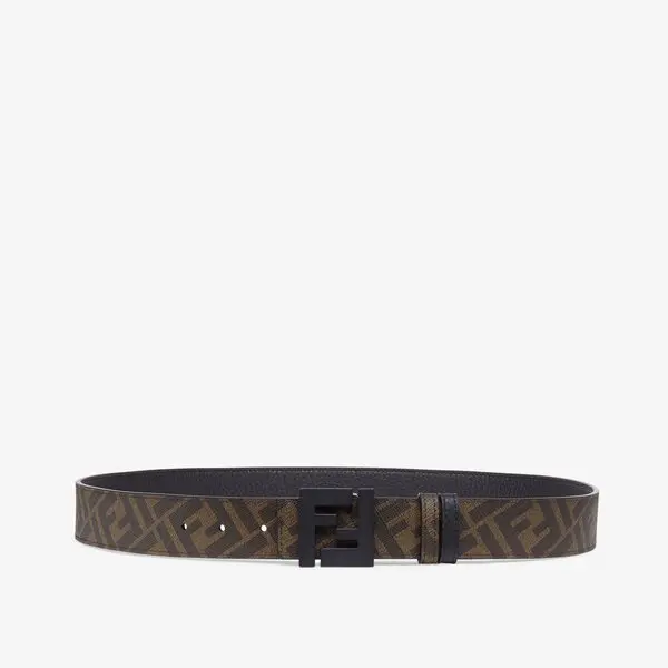 Fendi Ff Stud Buckle Reversible Belt - Brown