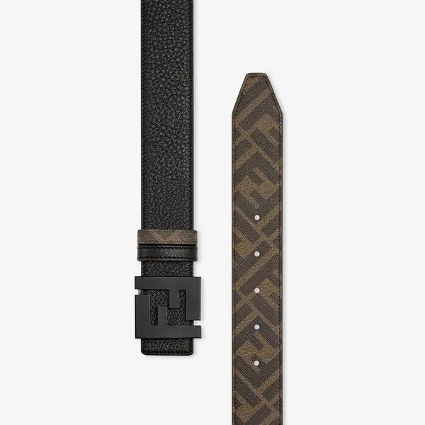 Fendi Ff Stud Buckle Reversible Belt - Brown