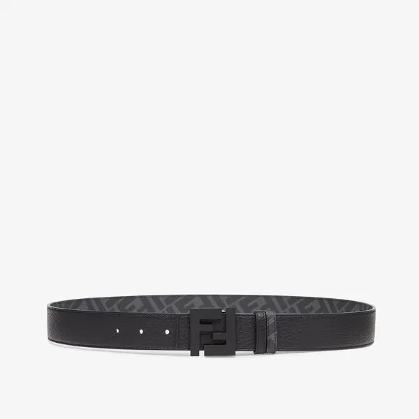 Fendi Ff Stud Buckle Belt - Black