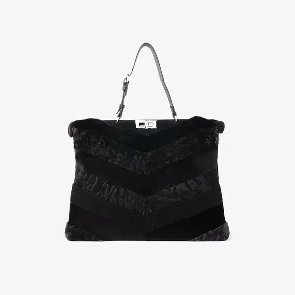 Fendi Maxi Peekaboo Soft Bag - Black