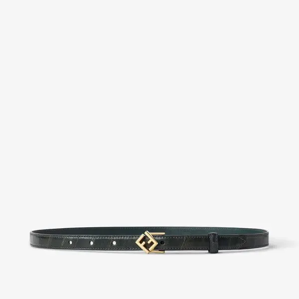 Fendi Ff Diamonds Belt - Green