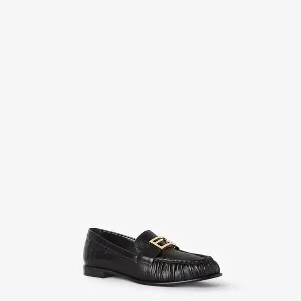 Fendi Baguette Leather Loafers