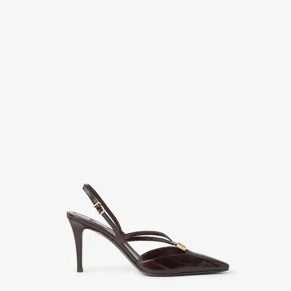 Fendi Slingbacks With Ff Detail - Brown