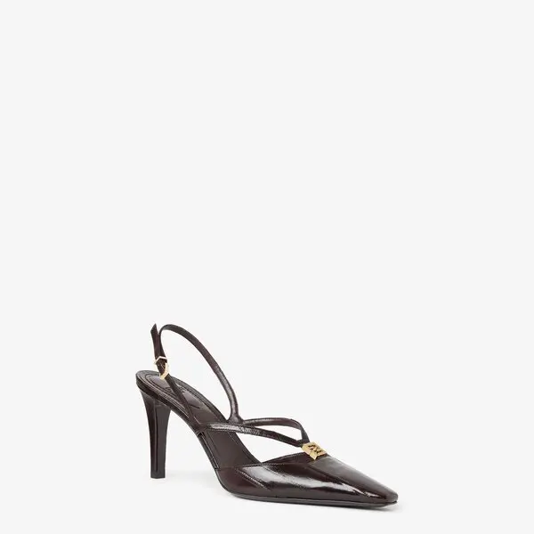 Fendi Slingbacks With Ff Detail - Brown