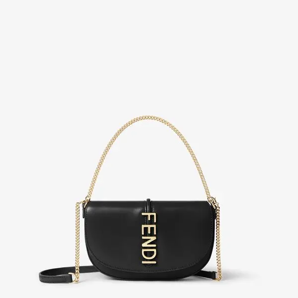 Fendi Fendigraphy Wallet On Chain - Black