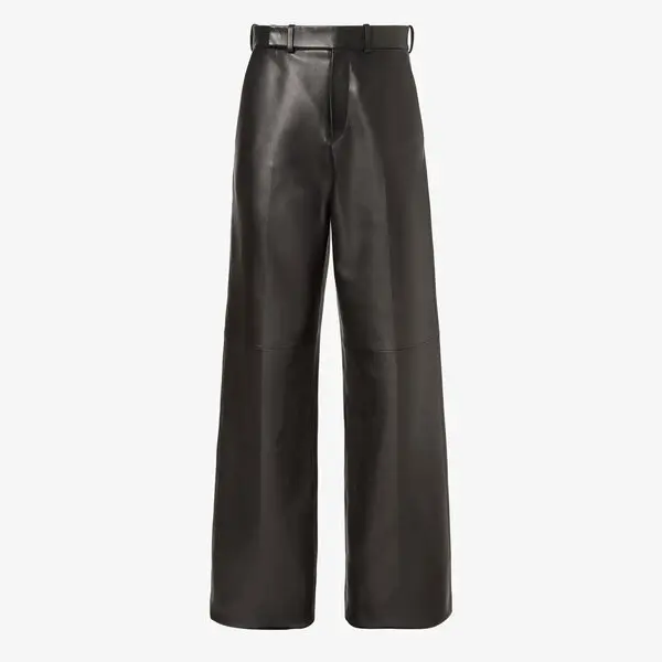 Fendi High-waisted Nappa Leather Trousers