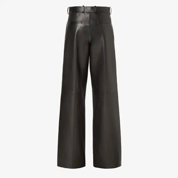Fendi High-waisted Nappa Leather Trousers