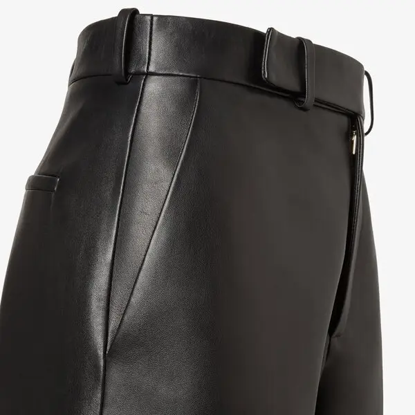 Fendi High-waisted Nappa Leather Trousers