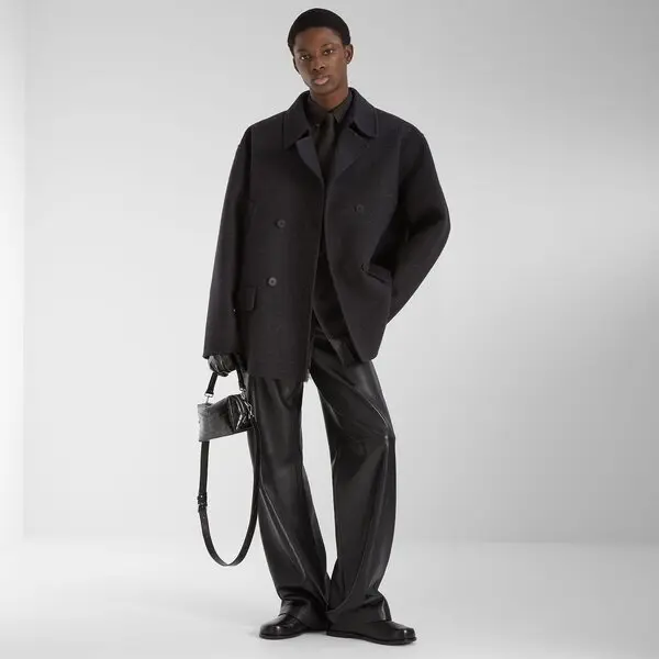 Fendi Double-breasted Pea Coat - Black