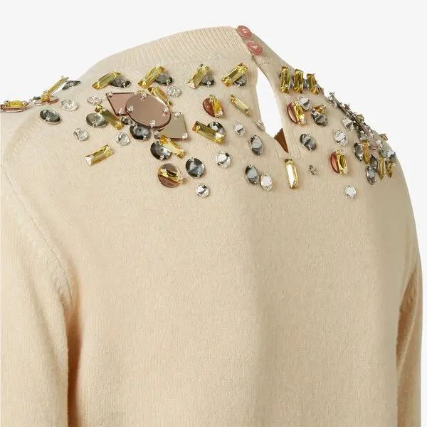 Fendi Embroidered Wool And Cashmere Jumper