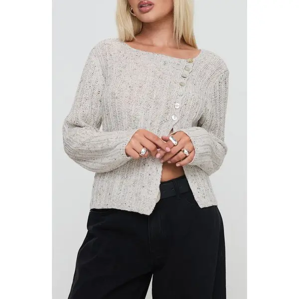 Princess Polly Lneker Split Front Sweater