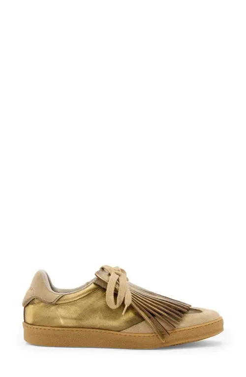 ALLSAINTS Thelma Fringe Sneakers - Antique Gold