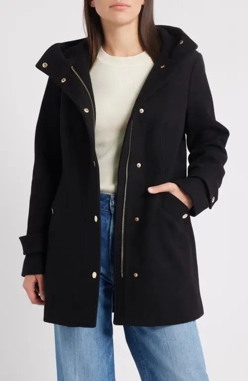 Michael Kors Wool-blend Hooded Pea Coat