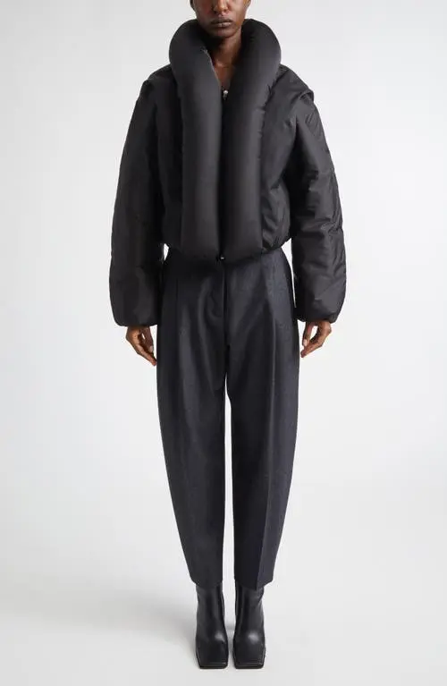 Alaïa Padded Taffeta Bomber Jacket - Noir Alaia
