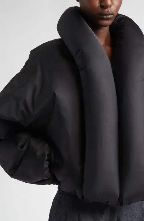 Alaïa Padded Taffeta Bomber Jacket - Noir Alaia