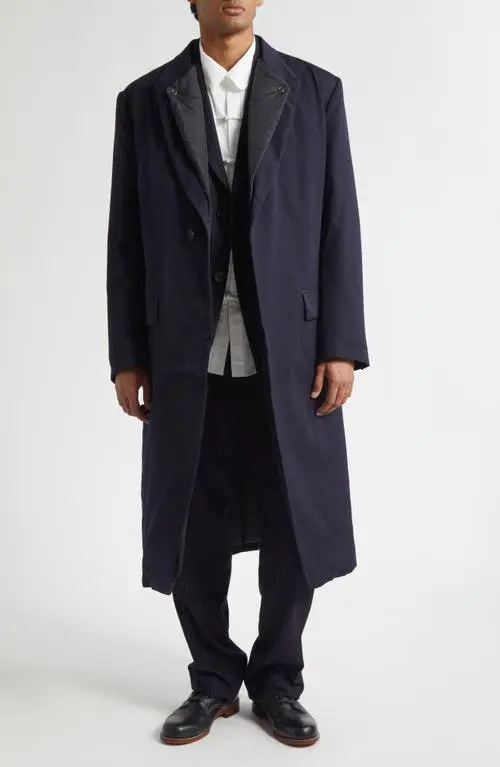 Yohji Yamamoto Water Repellent One-button Jacket With Detachable Liner