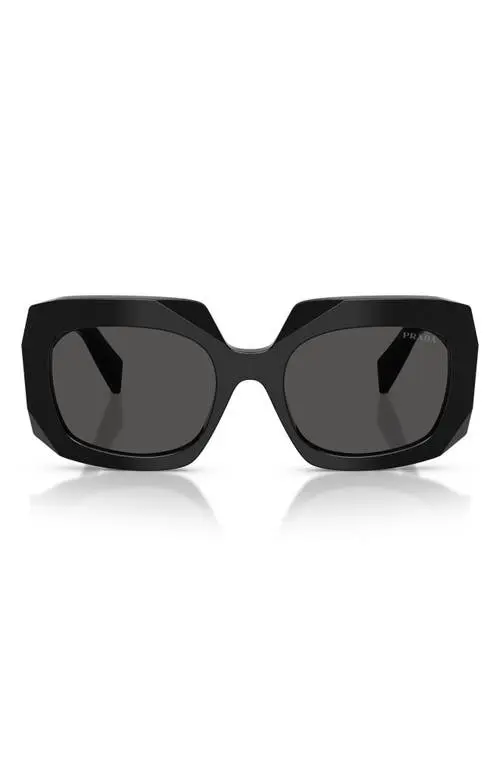 Prada 55mm Square Sunglasses - Black/dark Grey