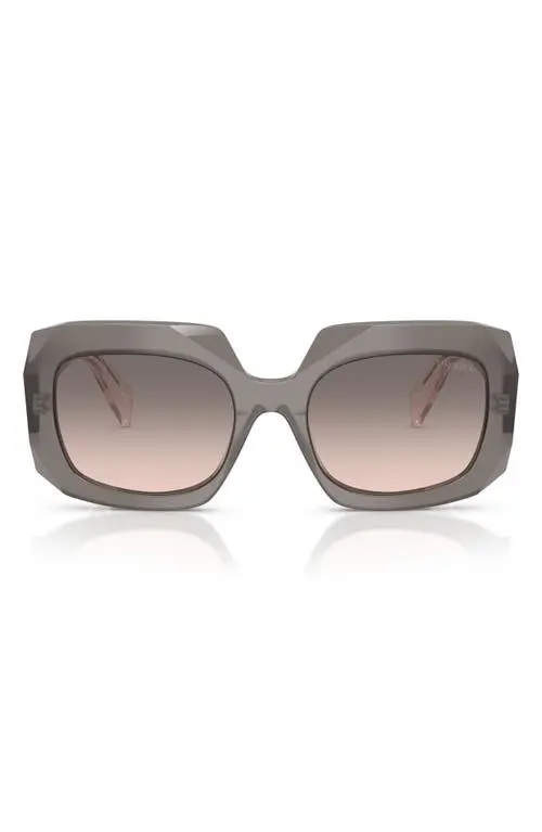 Prada 55mm Square Sunglasses - Grey/pink Gradient Grey