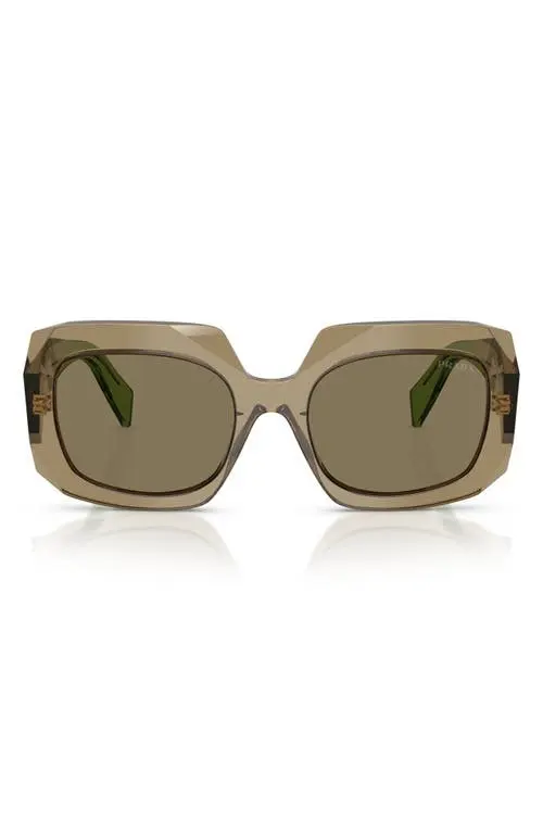 Prada 55mm Square Sunglasses - Terra/light Brown