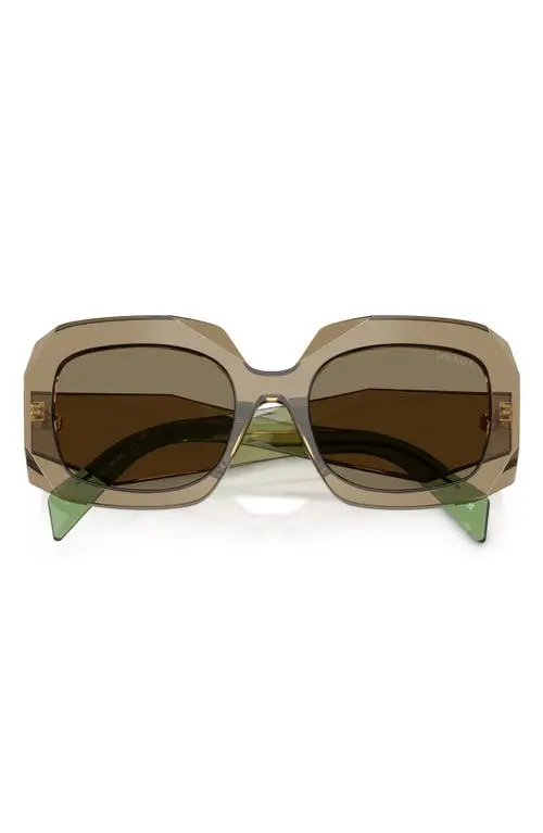 Prada 55mm Square Sunglasses - Terra/light Brown
