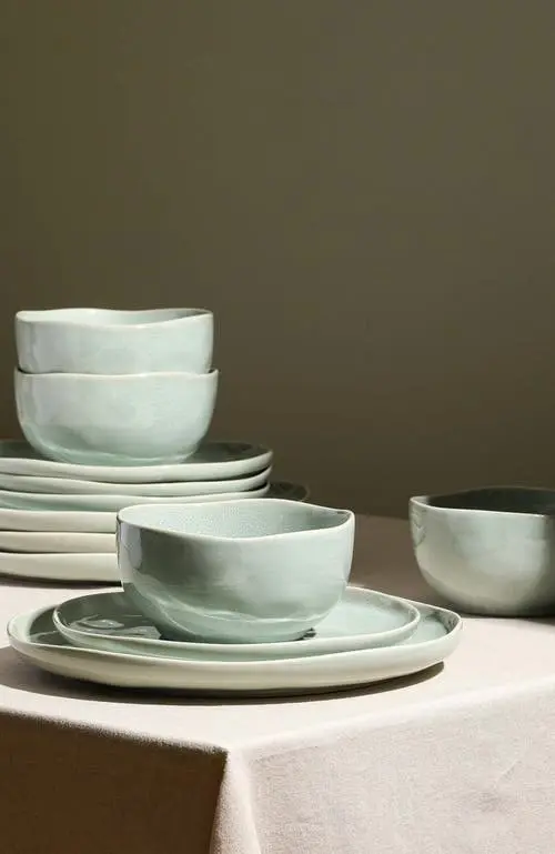 STONE + LAIN Mirella Stoneware 12-piece Dinnerware Set