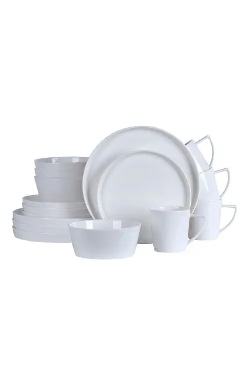 STONE + LAIN Madeline Bone China 16-piece Dinnerware Set - White