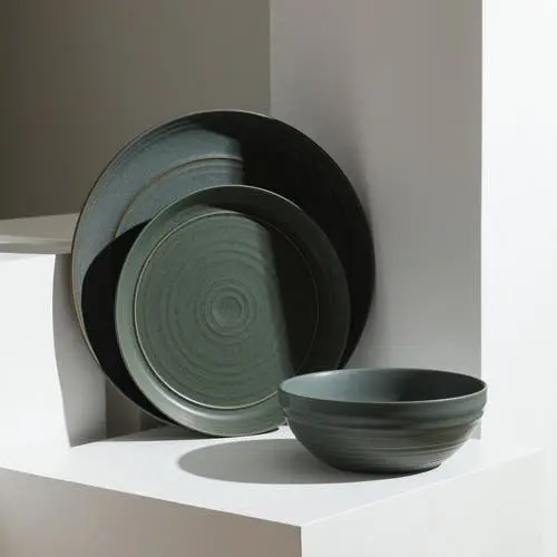 STONE + LAIN Elio Stoneware 4-piece Dinner Plate Set
