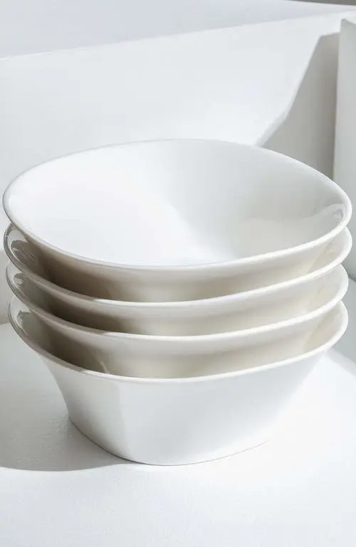STONE + LAIN Quadro Porcelain 4-piece Bowl Set