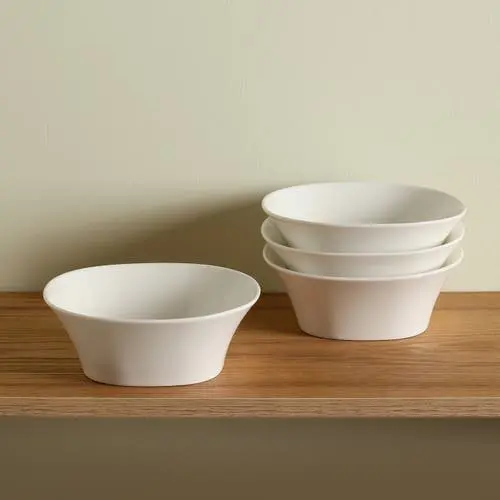 STONE + LAIN Quadro Porcelain 4-piece Bowl Set