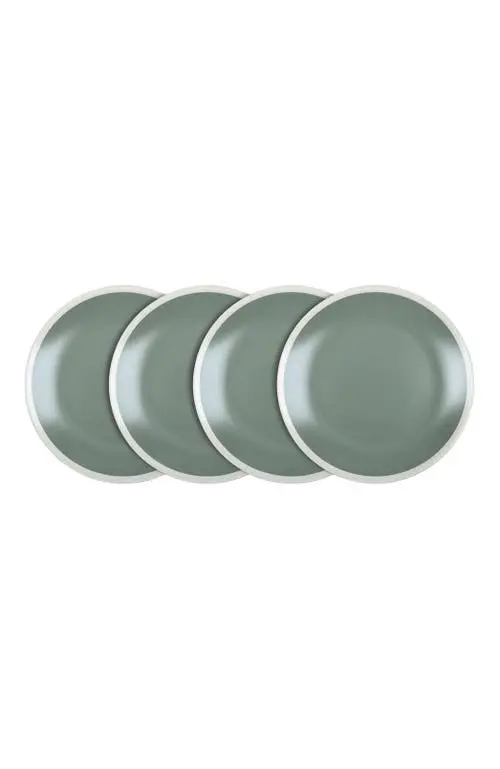 STONE + LAIN Serenity Stoneware 4-piece Dinner Plate Set - Green And Cream