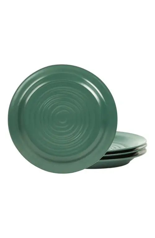 STONE + LAIN Orbit Stoneware 4-piece Dinner Plate Set - Green