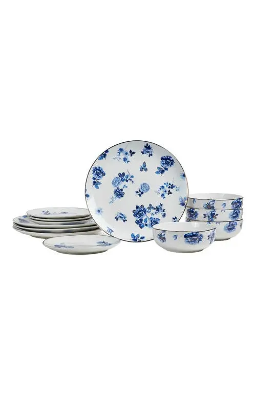 STONE + LAIN Viola Porcelain 12-piece Dinnerware Set