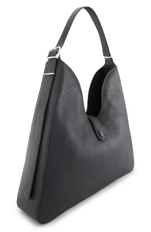 BEHNO Melina Nappa Leather Shoulder Bag - Black