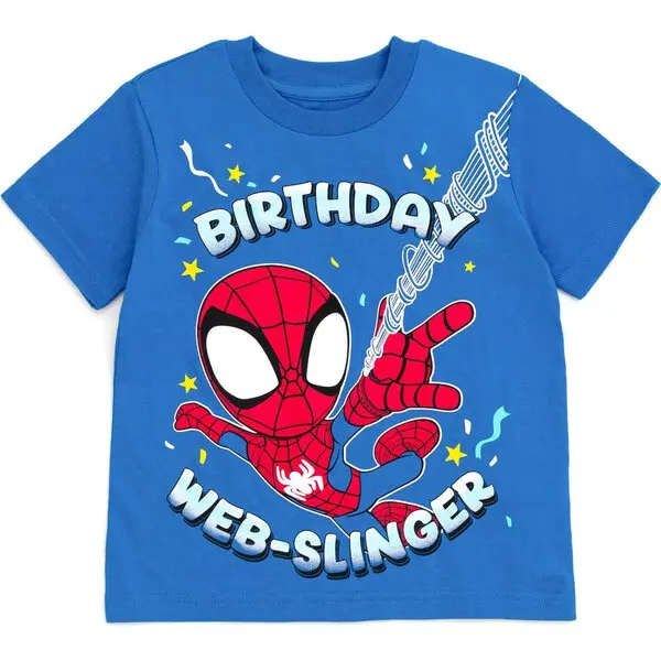 MARVEL Spider-man Birthday T-shirt - Blue/ Spiderman