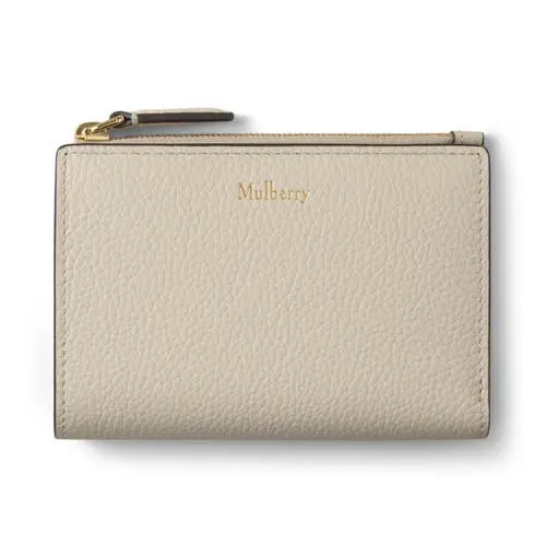 Mulberry Continental Bifold Zipped Wallet - Chalk