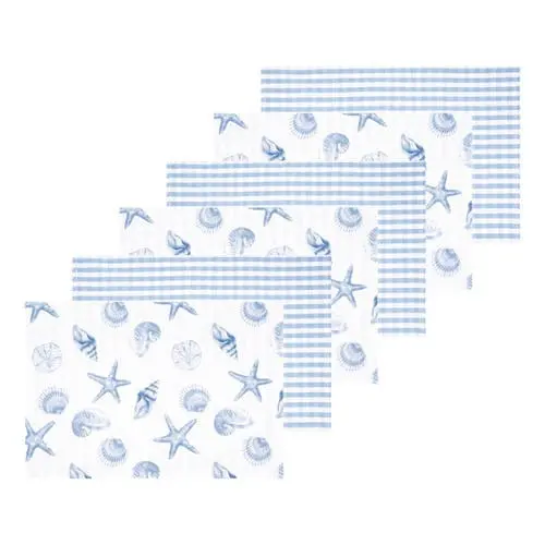 C&F HOME Calming Seas Placemats Set Of 6 - Blue