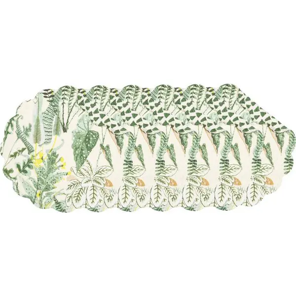 C&F HOME Parson Round Placemats Set Of 6 All Seasons Summer Spring Botanical Ery - Green