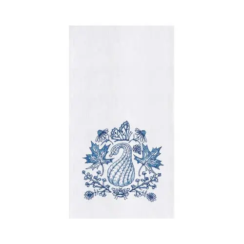 C&F HOME Harvest Gourd Design Dishtowel - Blue