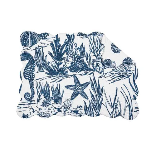 C&F HOME Reef Shores Placemats Set Of 6 - Blue