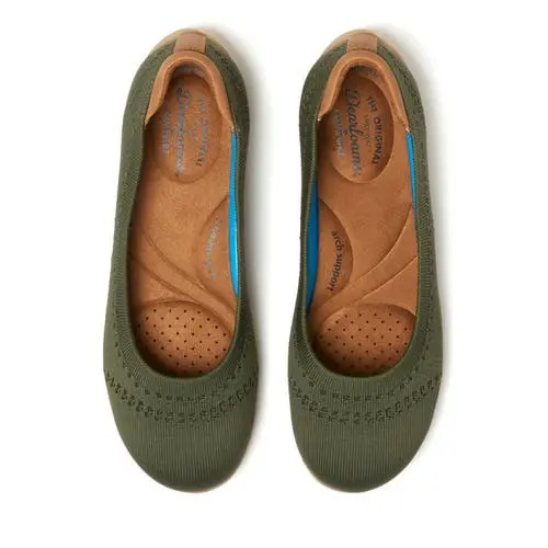 DEARFOAMS Misty Ballet Flat - Olive 2