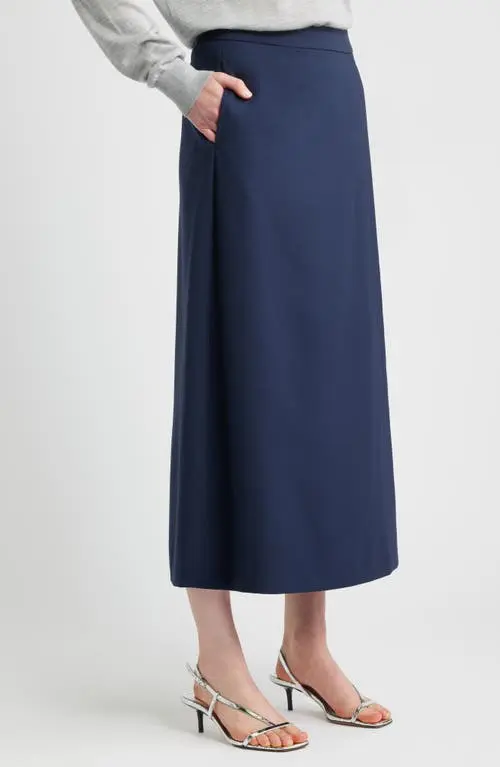 Nordstrom A-line Maxi Skirt - Navy Night